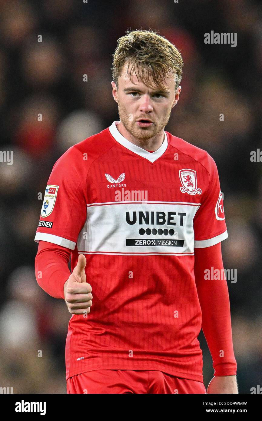 Tommy Conway of Middlesbrough FC during the Sky Bet Championship match ...