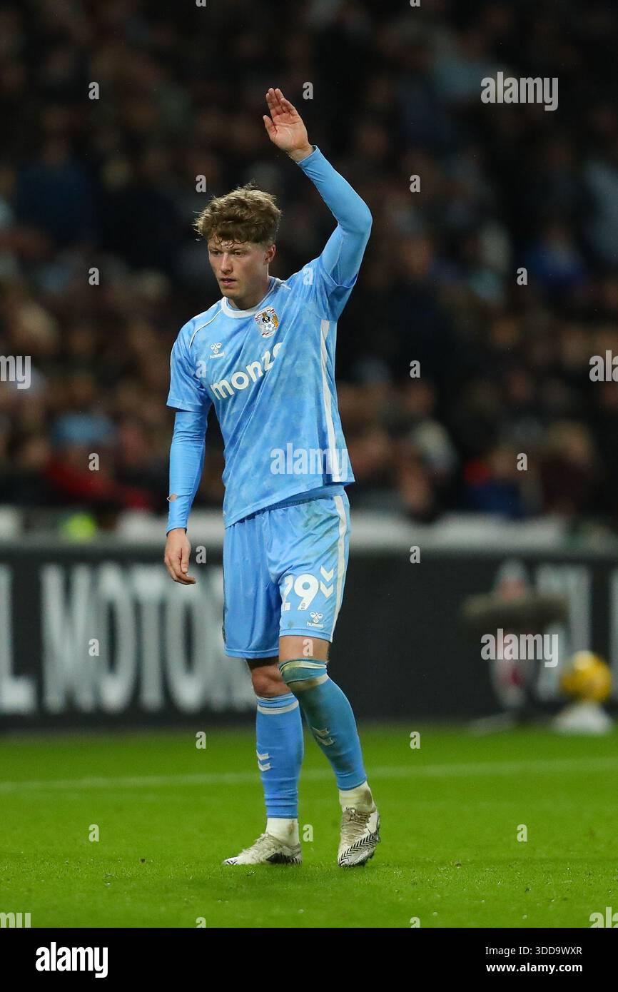 Coventry, UK, 29th December 2025.Victor Torp of Coventry during the EFL ...