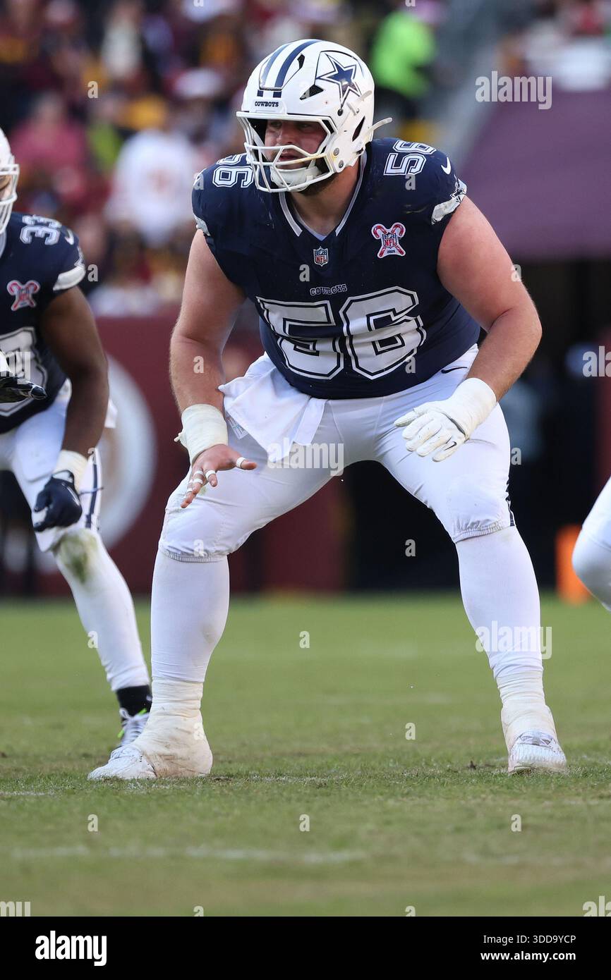Dallas Cowboys center Cooper Beebe (56) blocks during an NFL football ...