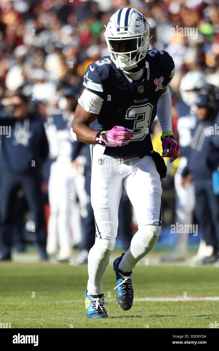 Dallas Cowboys wide receiver George Pickens (3) runs a route during an ...