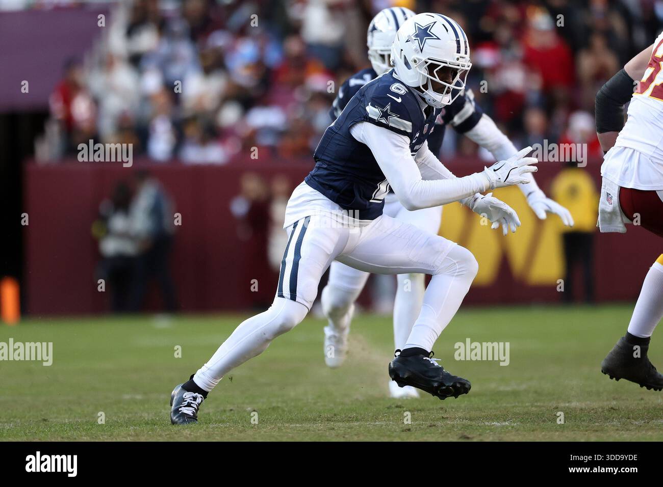 Dallas Cowboys safety Donovan Wilson (6) rushes during an NFL football ...