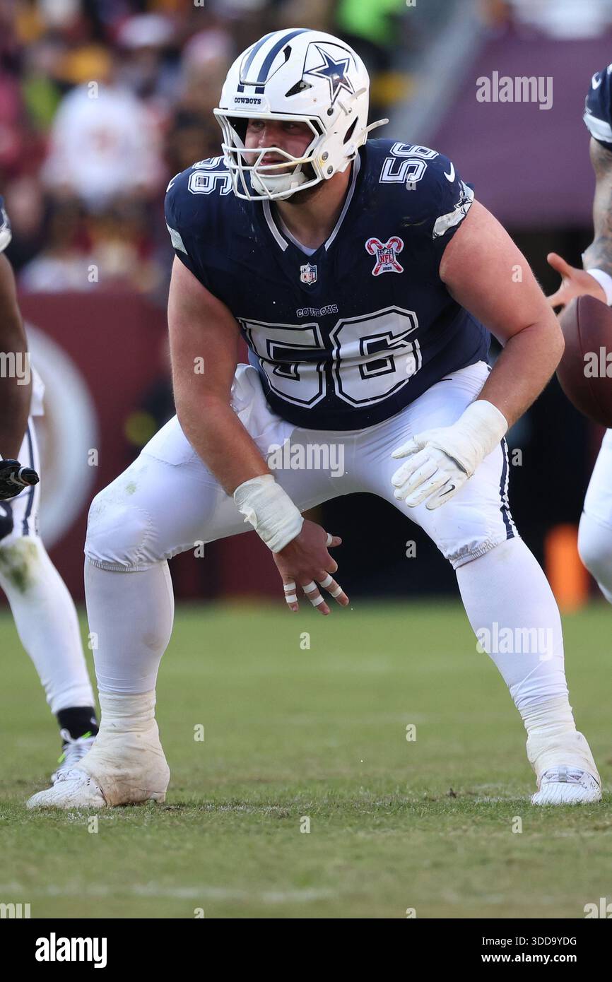 Dallas Cowboys center Cooper Beebe (56) blocks during an NFL football ...