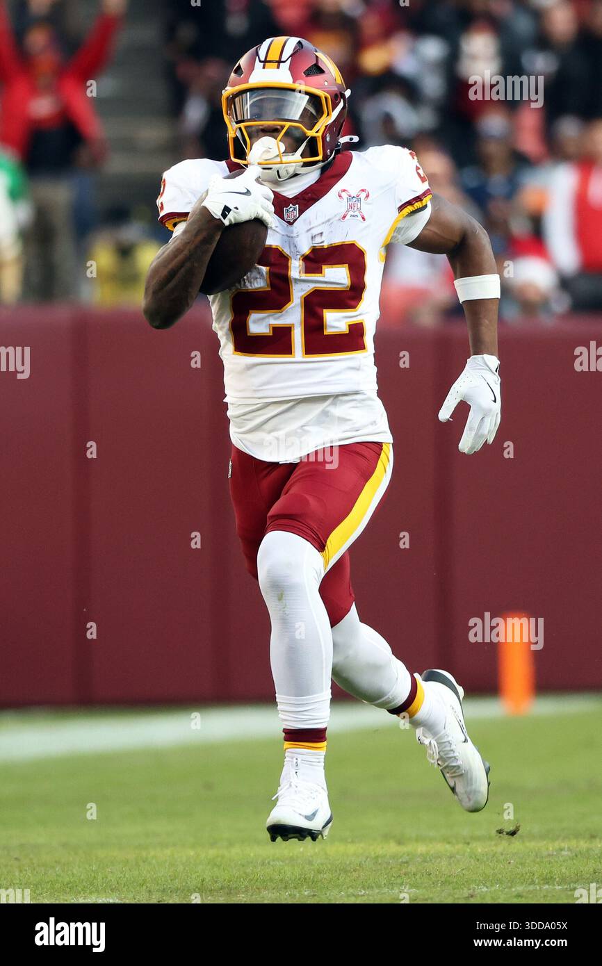 Washington Commanders running back Jacory Croskey-Merritt (22) runs ...