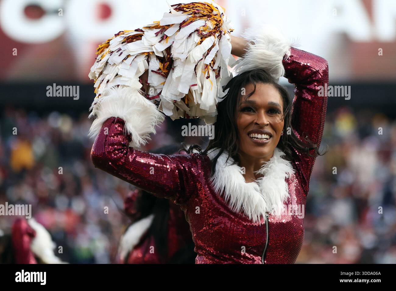 Washington Commanders cheerleaders perform during an NFL football game ...