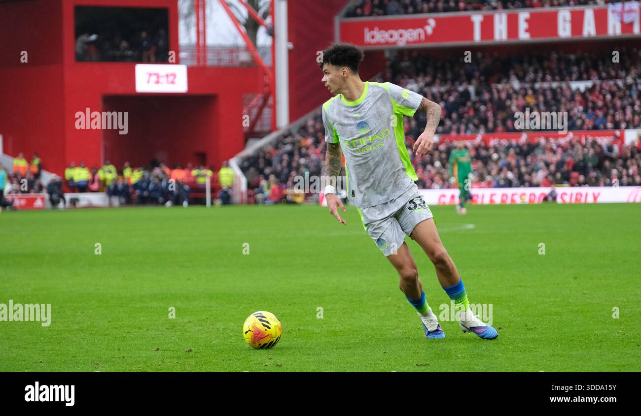 Nico O Reilly of Manchester City seen in action during the Premier ...