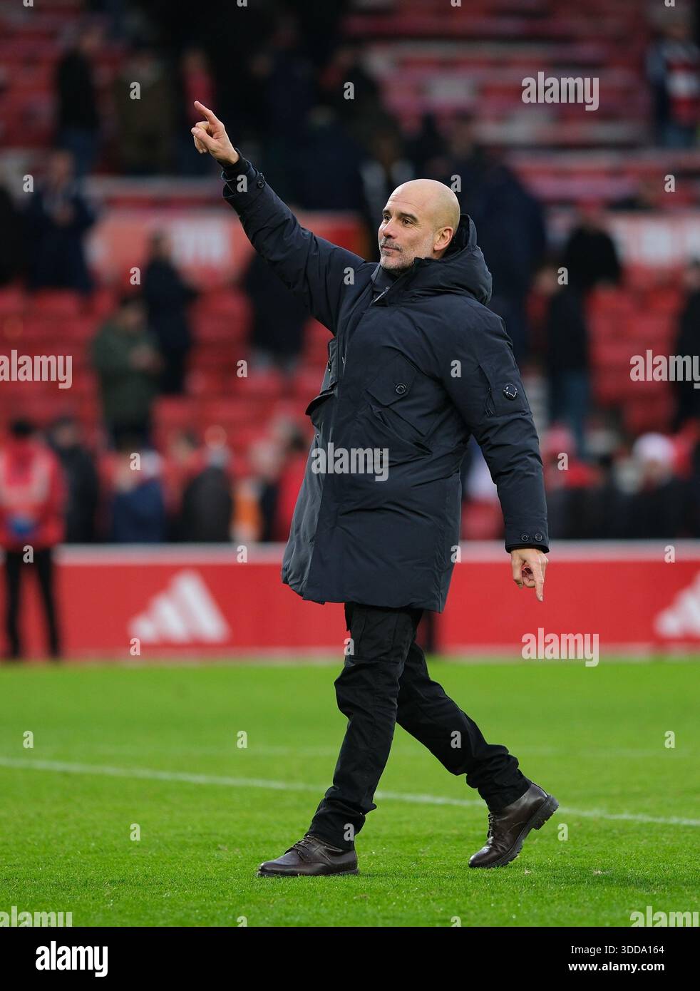 Manchester City head coach Pep Guardiola seen during the Premier league ...