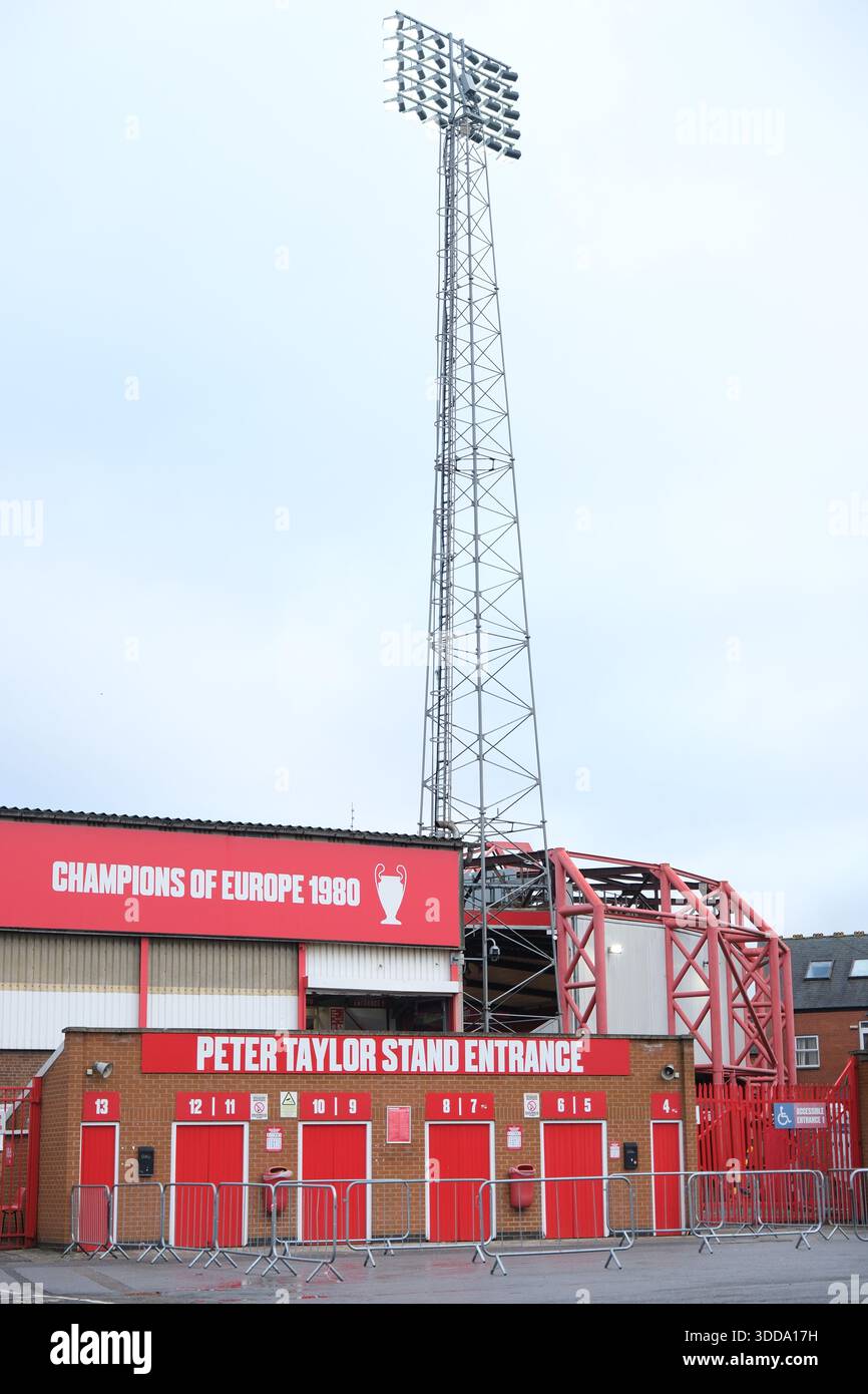 The City Ground stadium seen during the Premier league football match ...