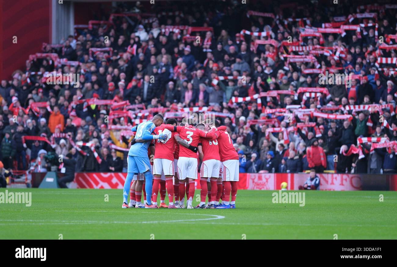 Nottingham Forest players seen during the Premier league football match ...