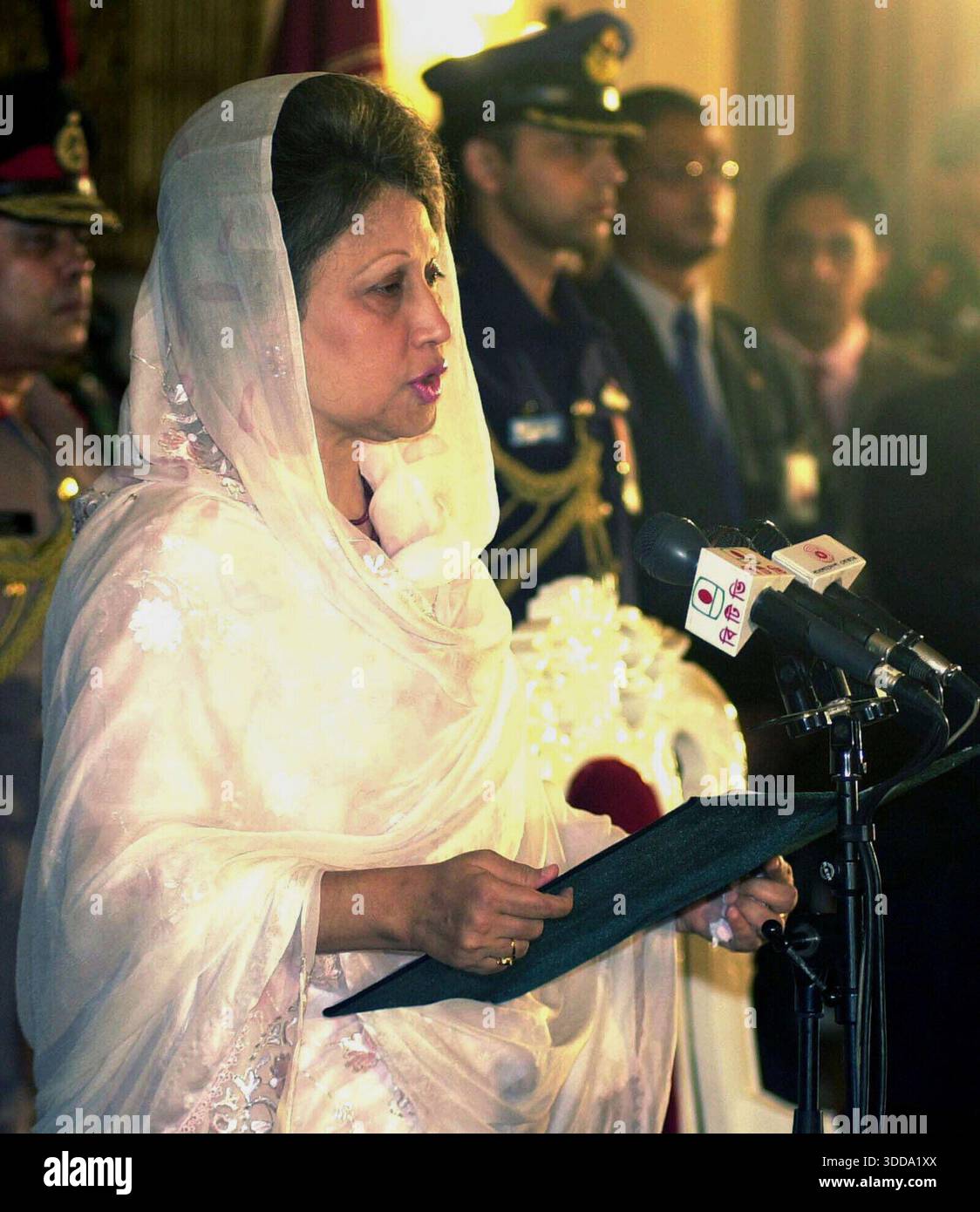 FILE - Khaleda Zia takes an oath of office as the prime minister in ...
