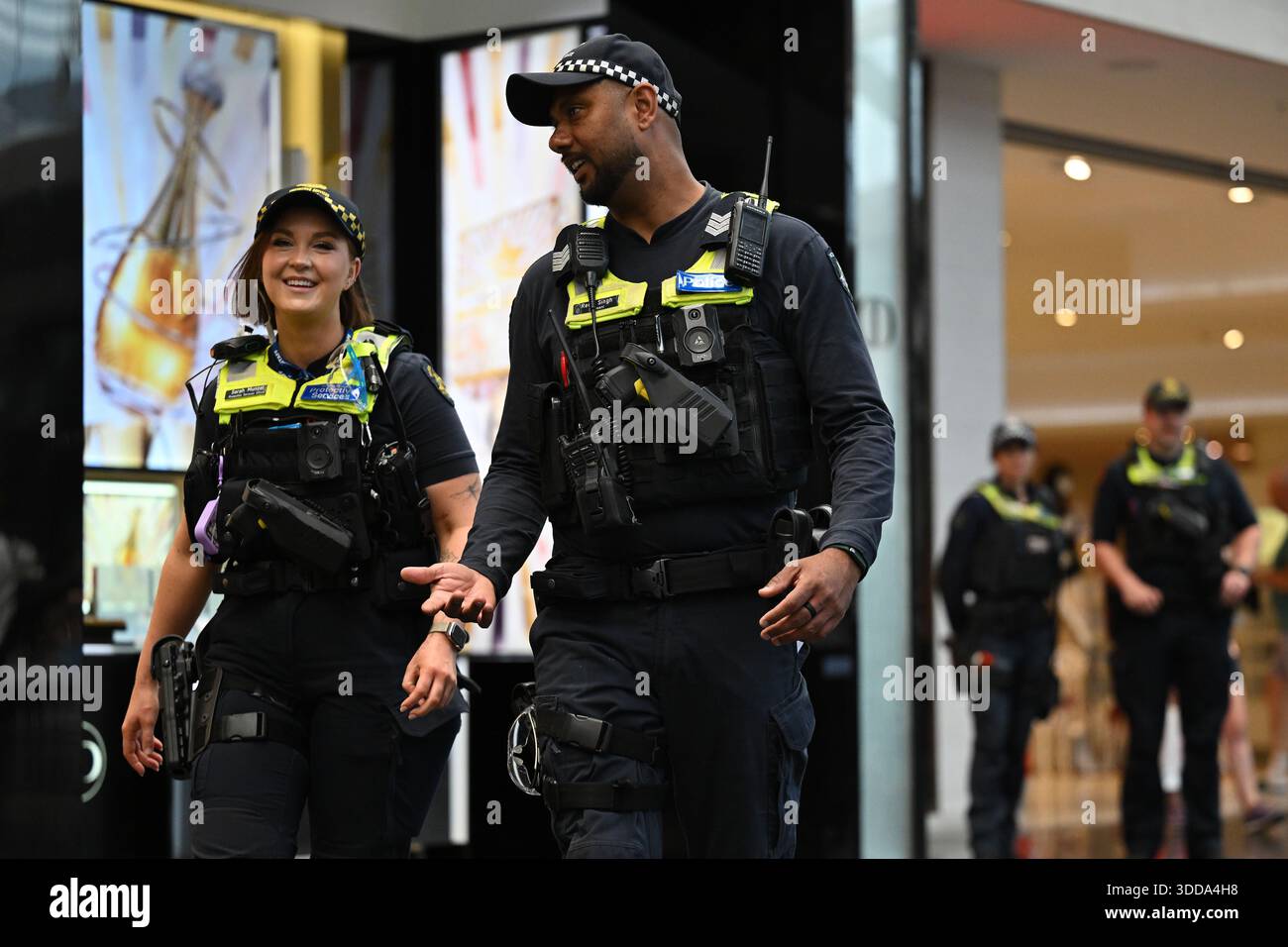 Victoria Police Protective Services Officer’s are seen on patrol at ...