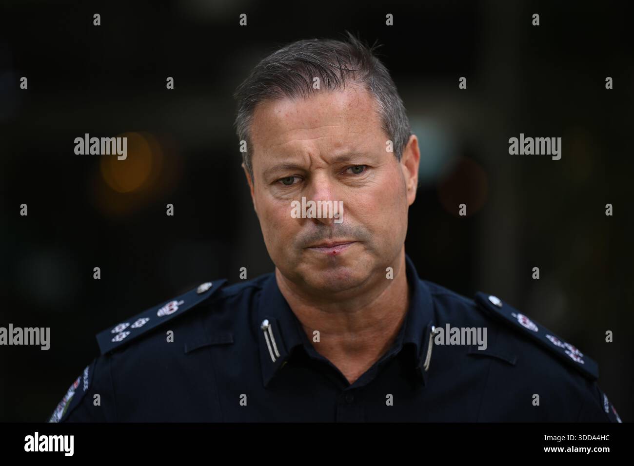 Victoria Police Acting Commander Matthew Baynes speaks to media during ...
