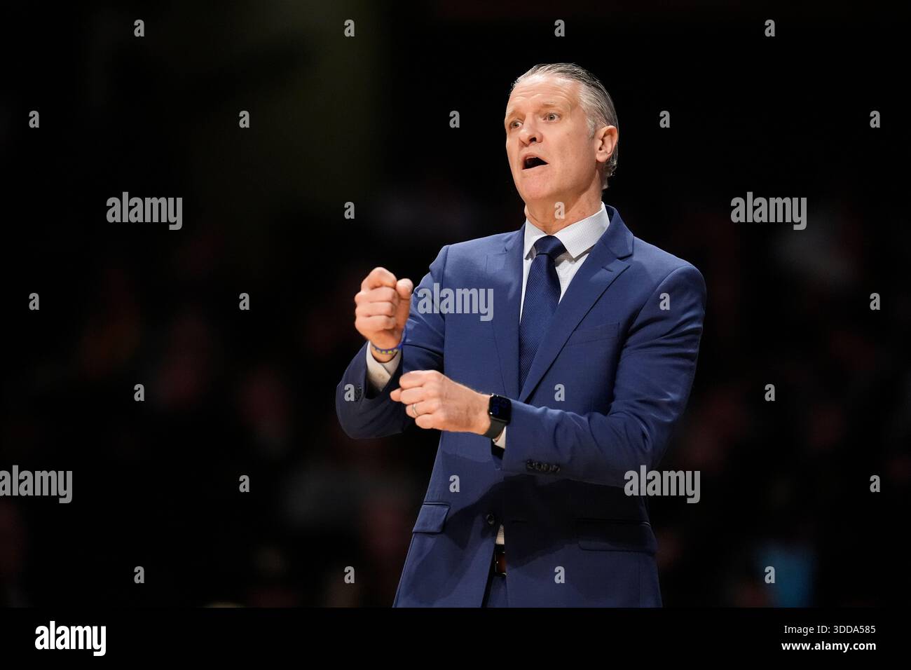 New Haven head coach Ted Hotaling during the first half of an NCAA ...