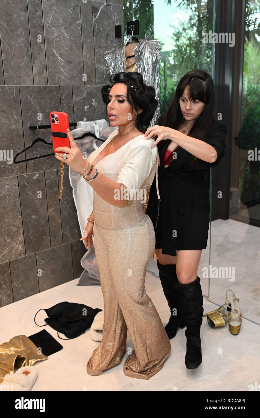 Taja Abitol gets ready for the red carpet for the Netflix's 'Members ...