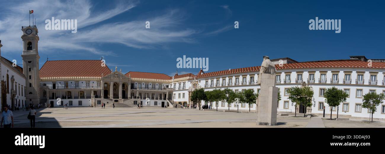 A panoramic view of a historic university campus with classical ...