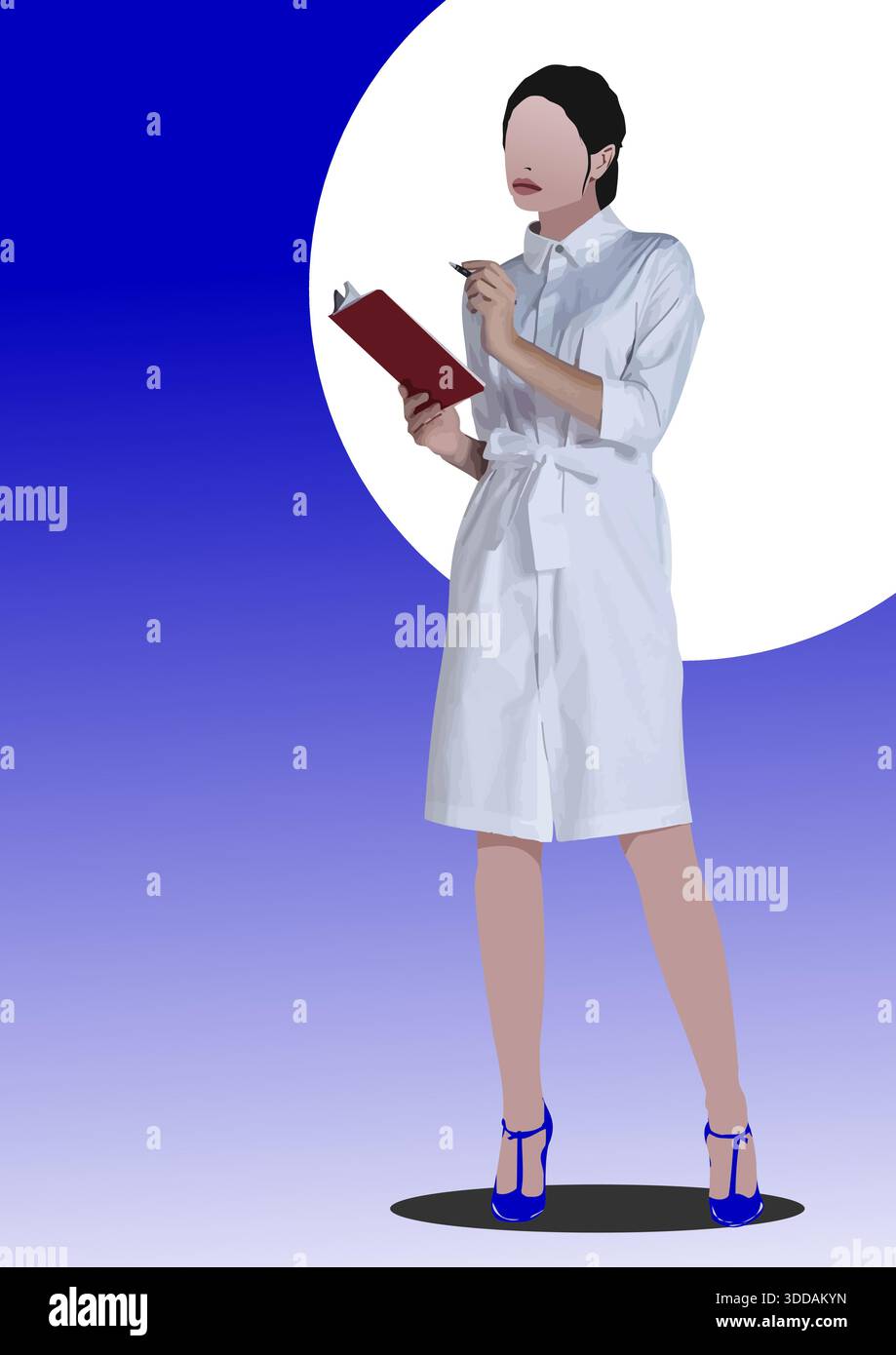 Doctor taking notes hospital Stock Vector Images - Alamy