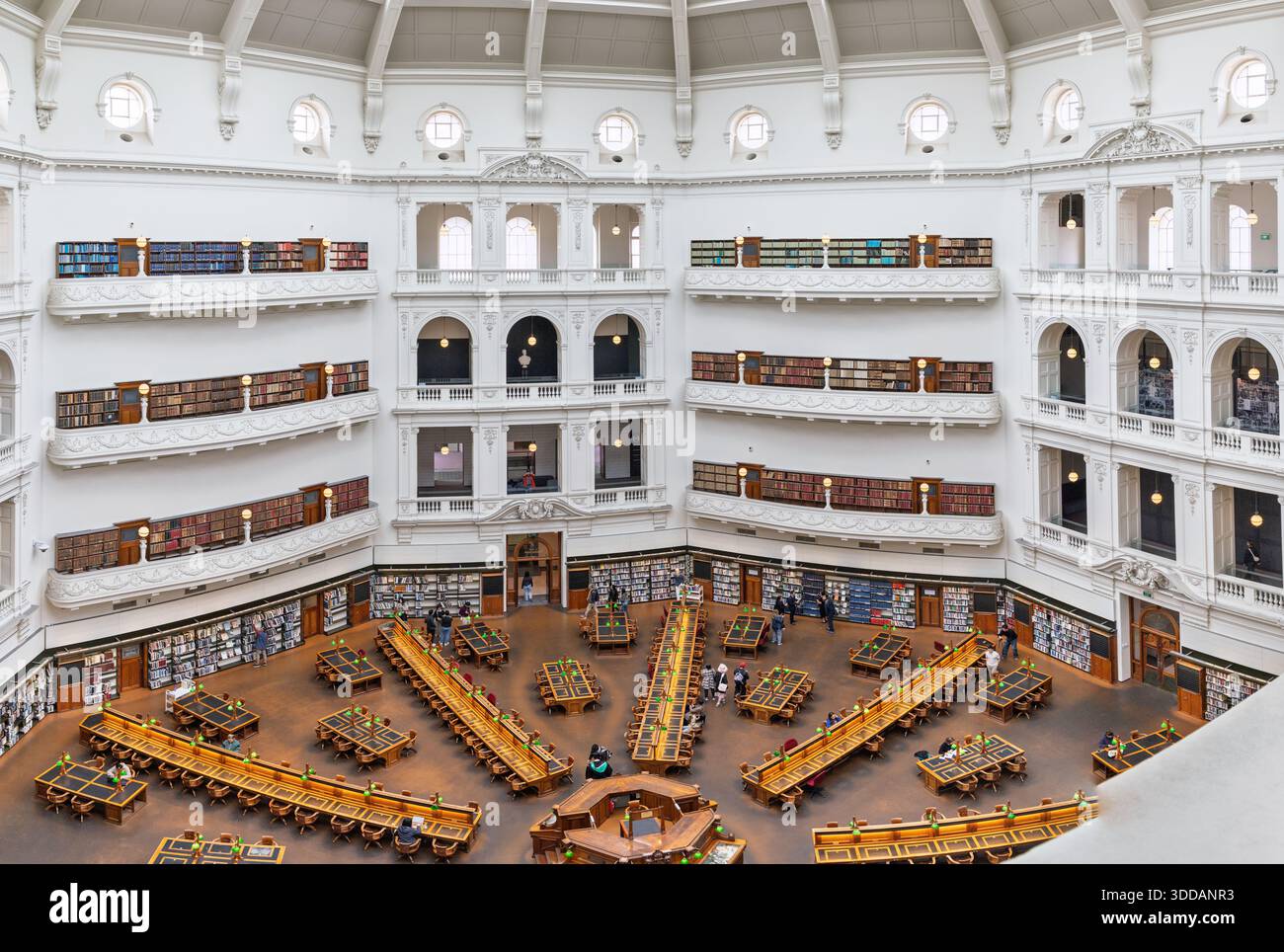 View from the balcony of the iconic La Trobe reading room in the State ...