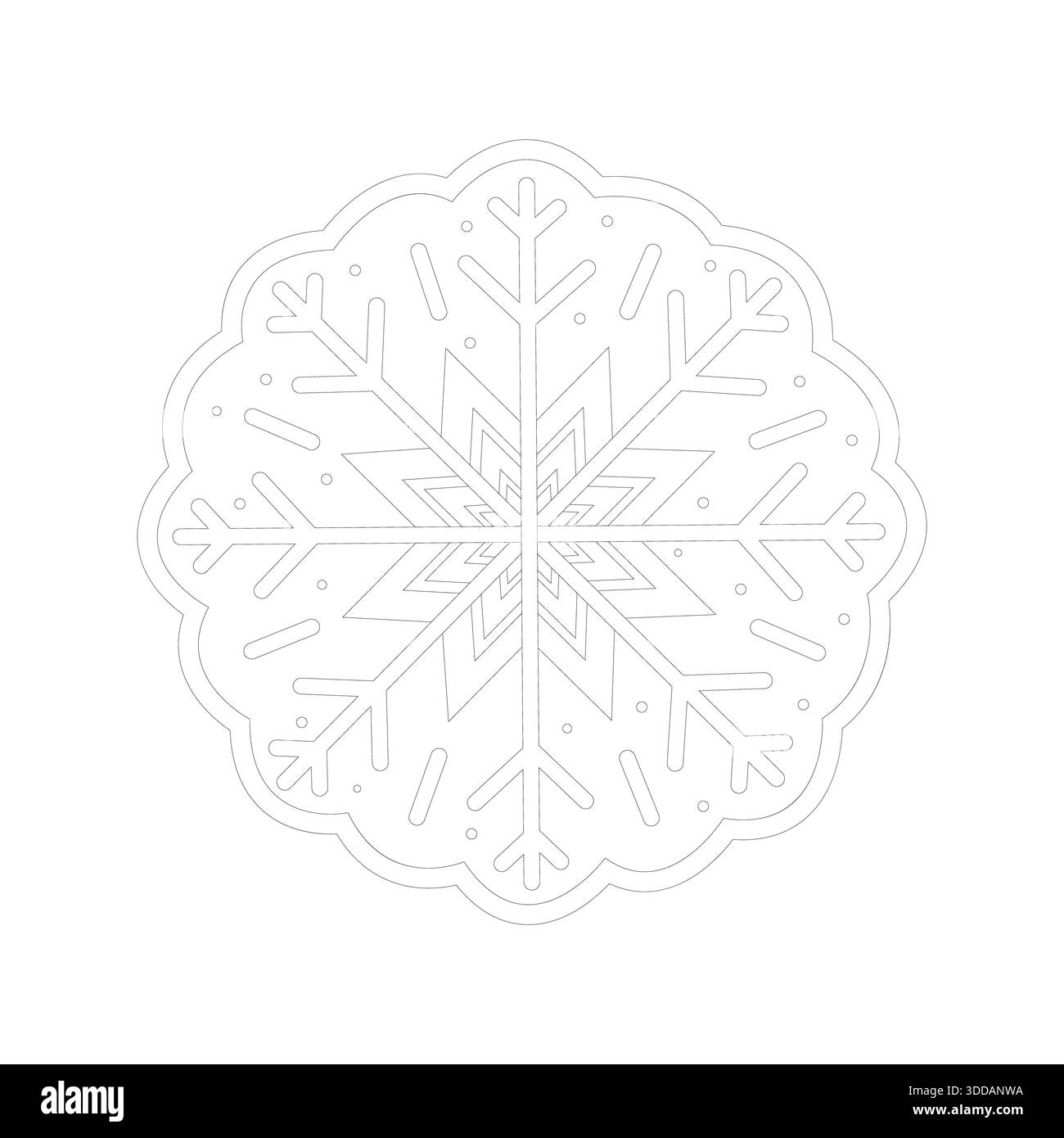 Winter christmas frame branches Black and White Stock Photos & Images ...