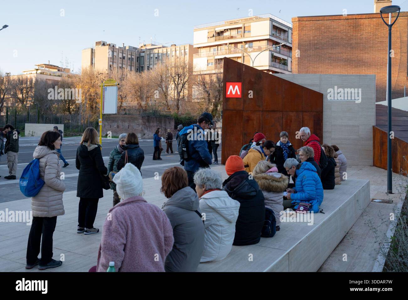 **NO WEBSITE OR NEWSPAPERS FOR ITALY ONLY** Metro C Station, Colosseum ...