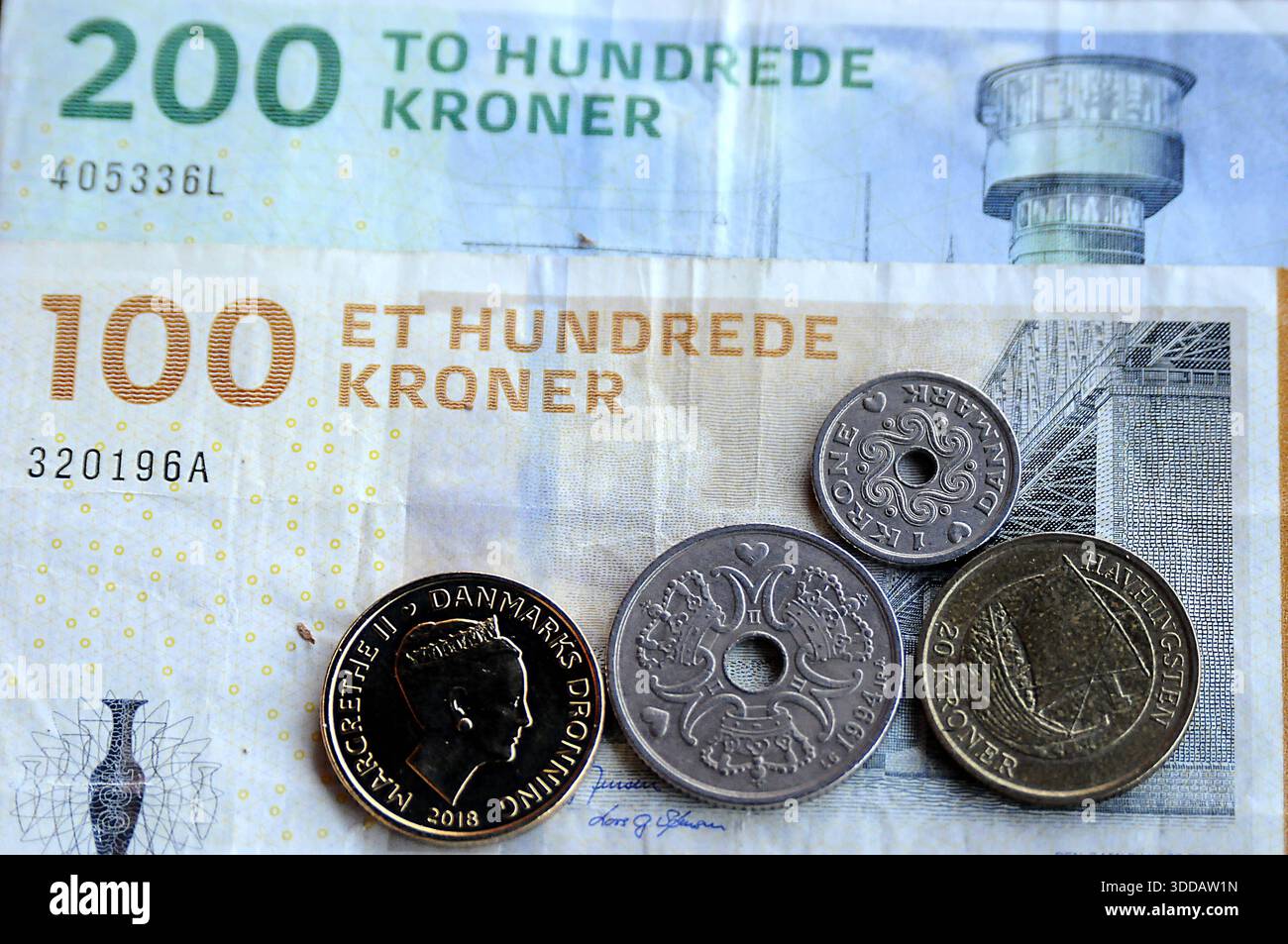 Copenhagen/ Denmark/8 DECEMBER 2025/Danish 200 hunred kroner note or ...