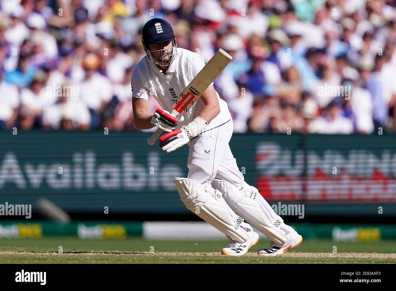 England's Gus Atkinson bats on day one of the fourth NRMA Insurance ...