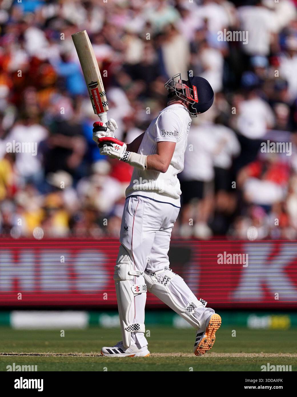 England's Gus Atkinson bats on day one of the fourth NRMA Insurance ...