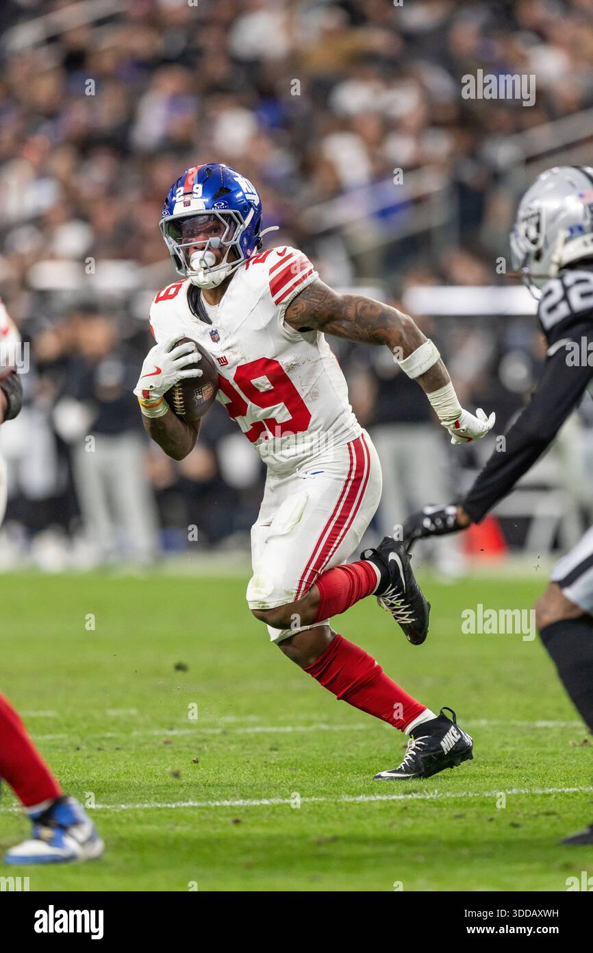 New York Giants running back Tyrone Tracy, Jr. (29) runs the ball ...