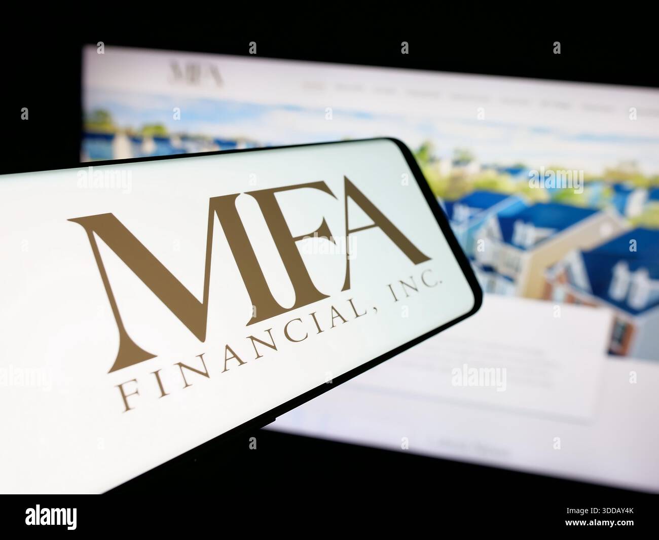 In this photo illustration, a smartphone with the logo of US finance ...