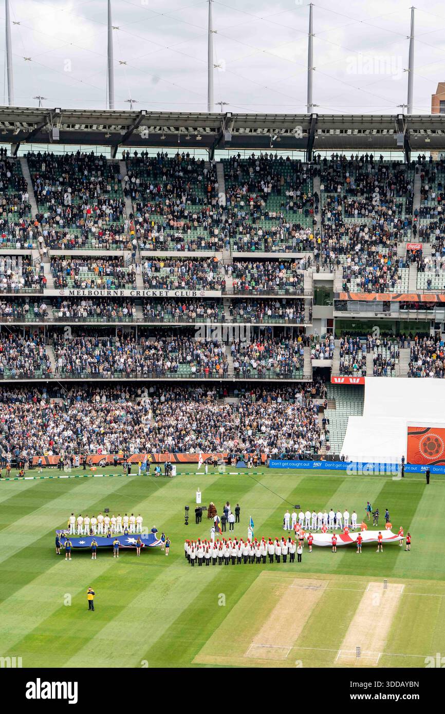 The opening ceremony for the 2025 Ashes Test Match in Melbourne at the ...