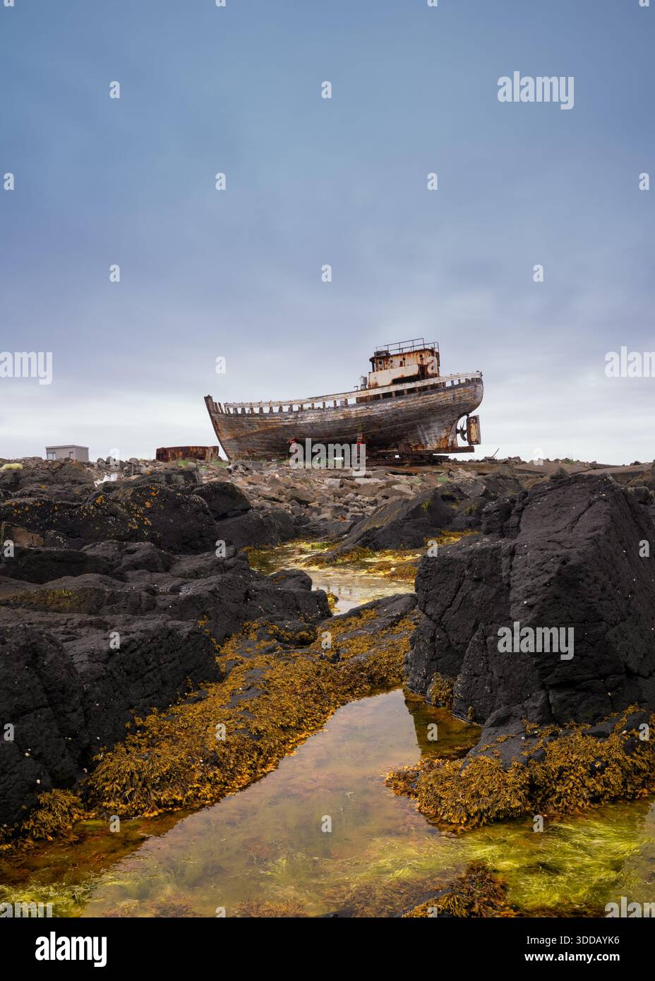 Akranes, Iceland - 22 July, 2025: the Hofrungur AK 91 wreck on the ...