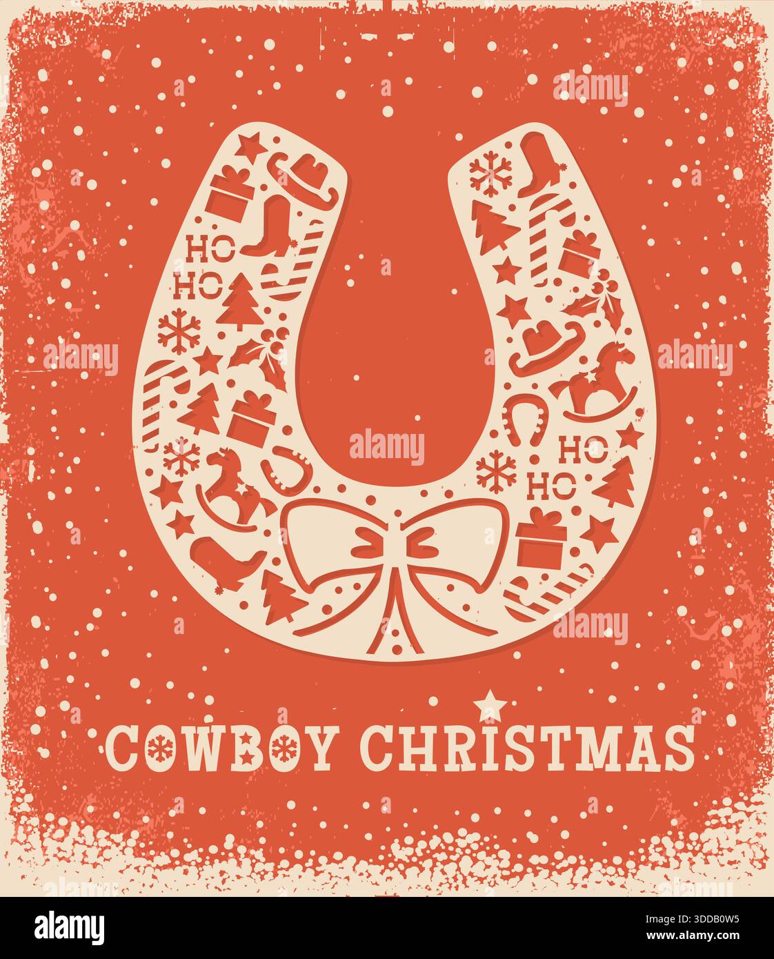 Christmas cowboy icons Stock Vector Images - Alamy