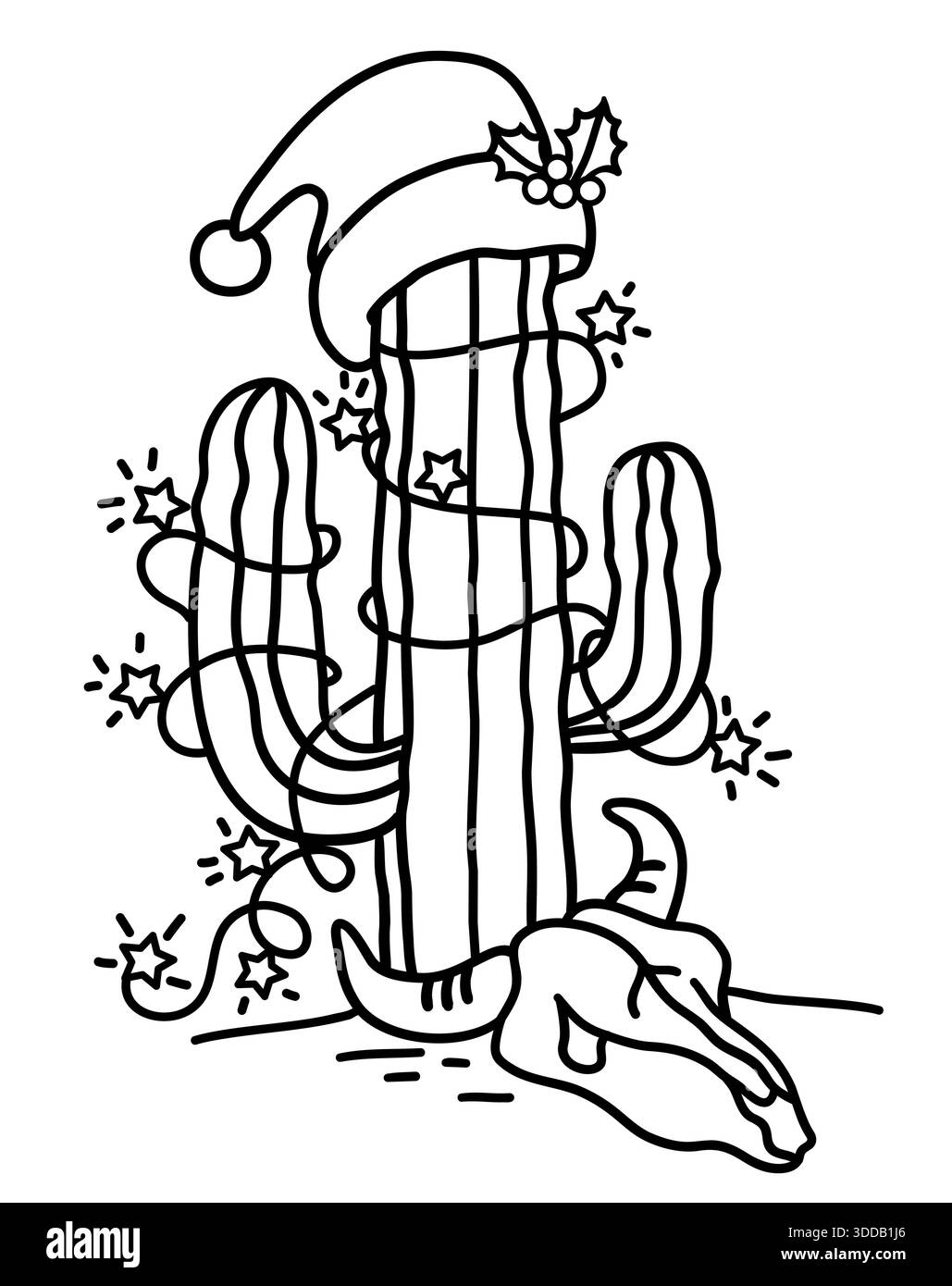 Santa hat decoration lights Black and White Stock Photos & Images - Alamy