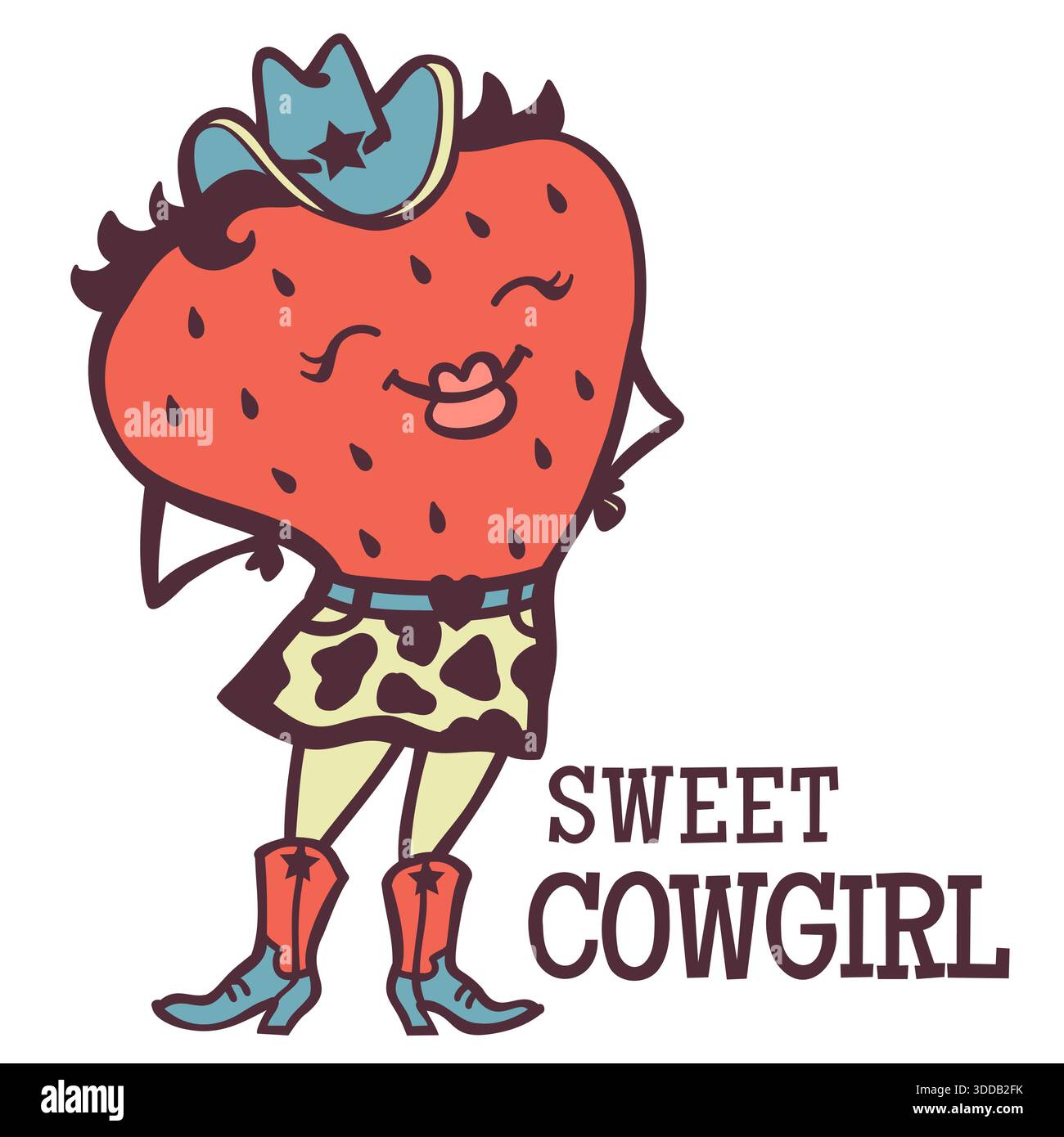 Girl strawberry hat Stock Vector Images - Alamy