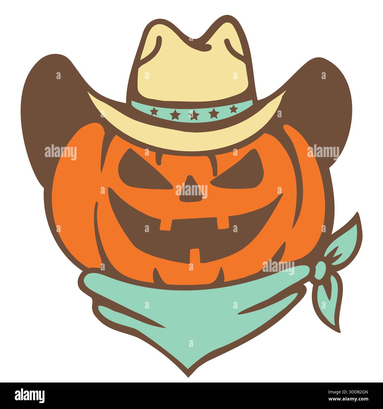 Pumpkin cowboy Stock Vector Images - Alamy