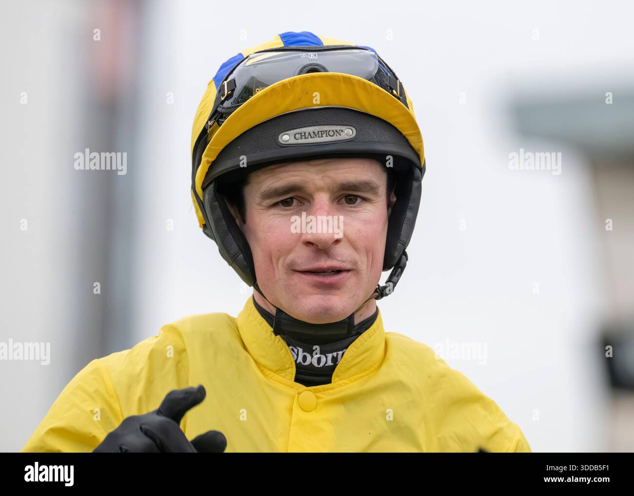 Jockey Danny Mullins at Doncaster Racecourse in December 2025 Stock ...