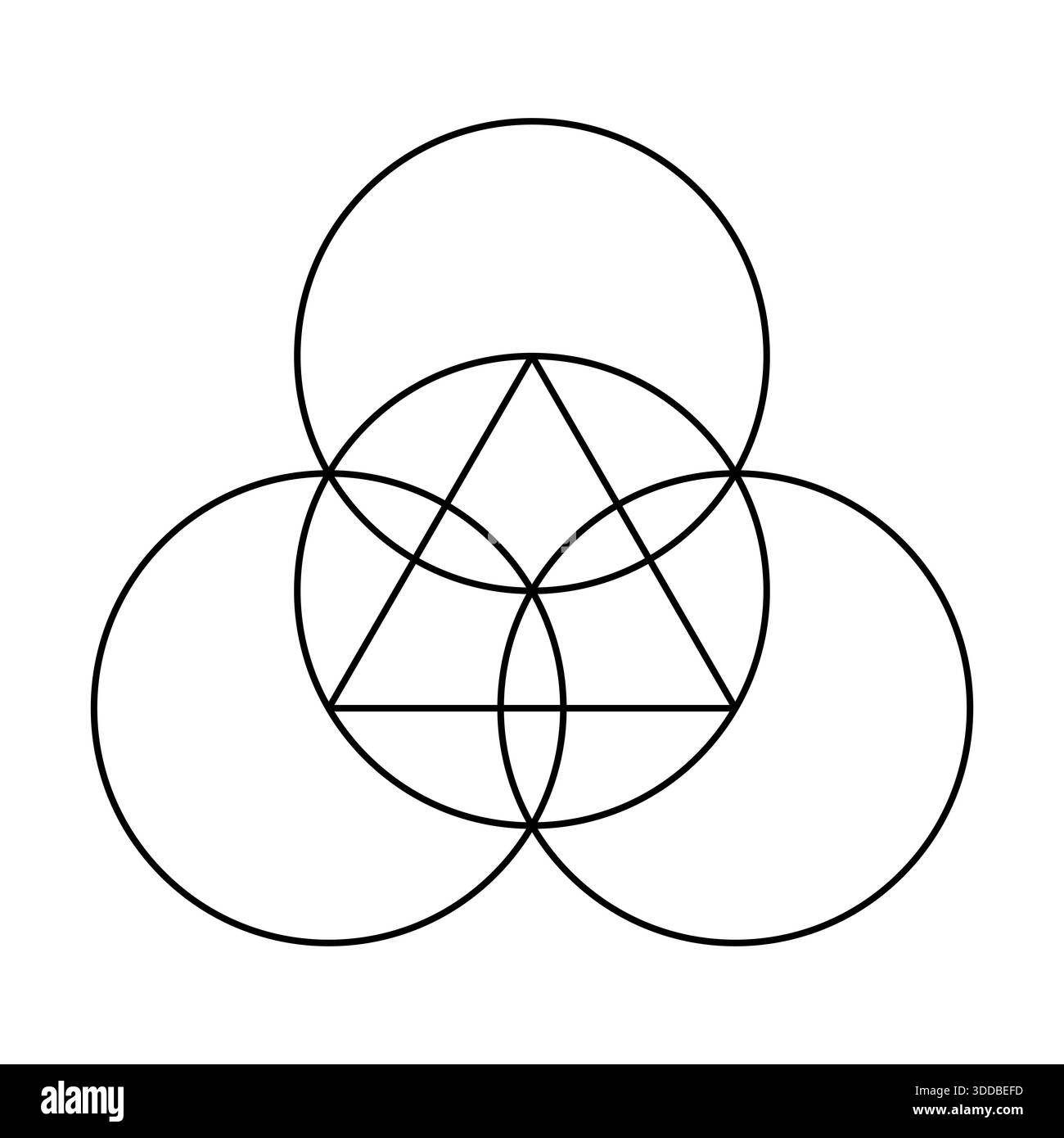 Equilateral triangle structure Black and White Stock Photos & Images ...