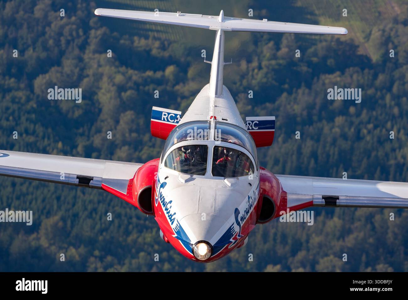 An air-to-air photograph capturing the Snowbirds, the Royal Canadian ...