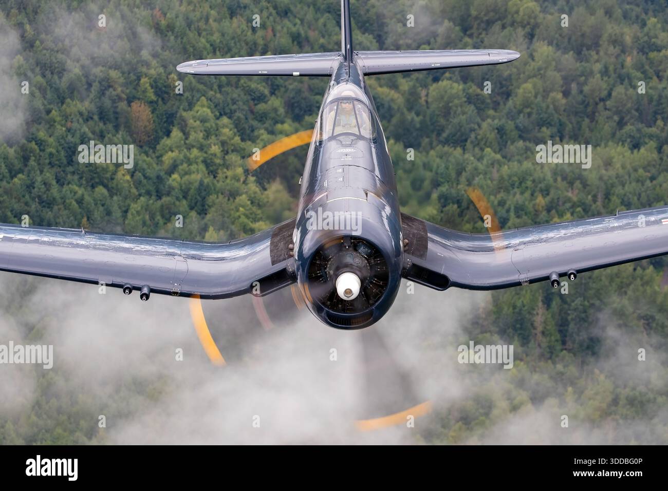 The Vought F4U-7 Corsair NX1337A, serial number 133732, participates in ...