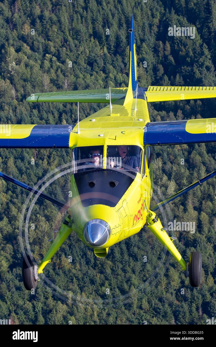 The De Havilland Canada DHC-2 eBeaver aircraft, registration C-FJOS, is ...