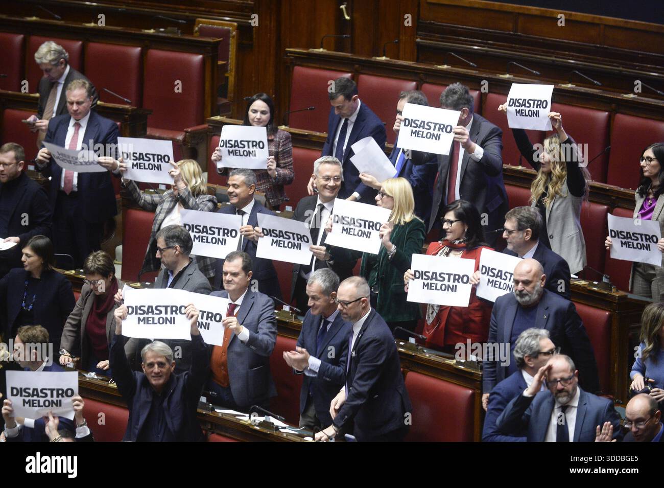 Rome Chamber of Deputies voting declarations and final vote for the ...