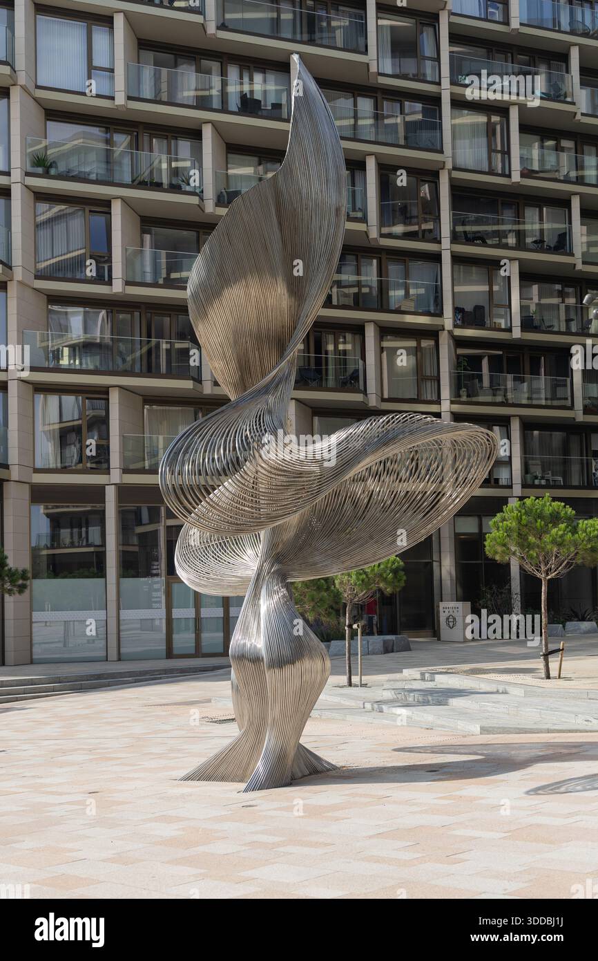 Steel sculpture "SAIL" by Chinese artist Zheng Lu, located at St Helier ...