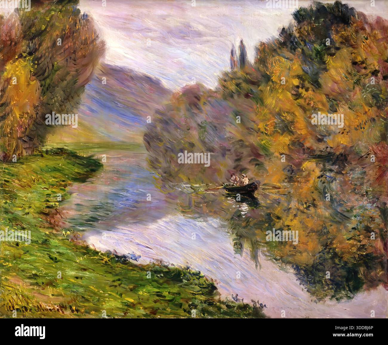 Boat giverny claude monet Stock Vector Images - Alamy