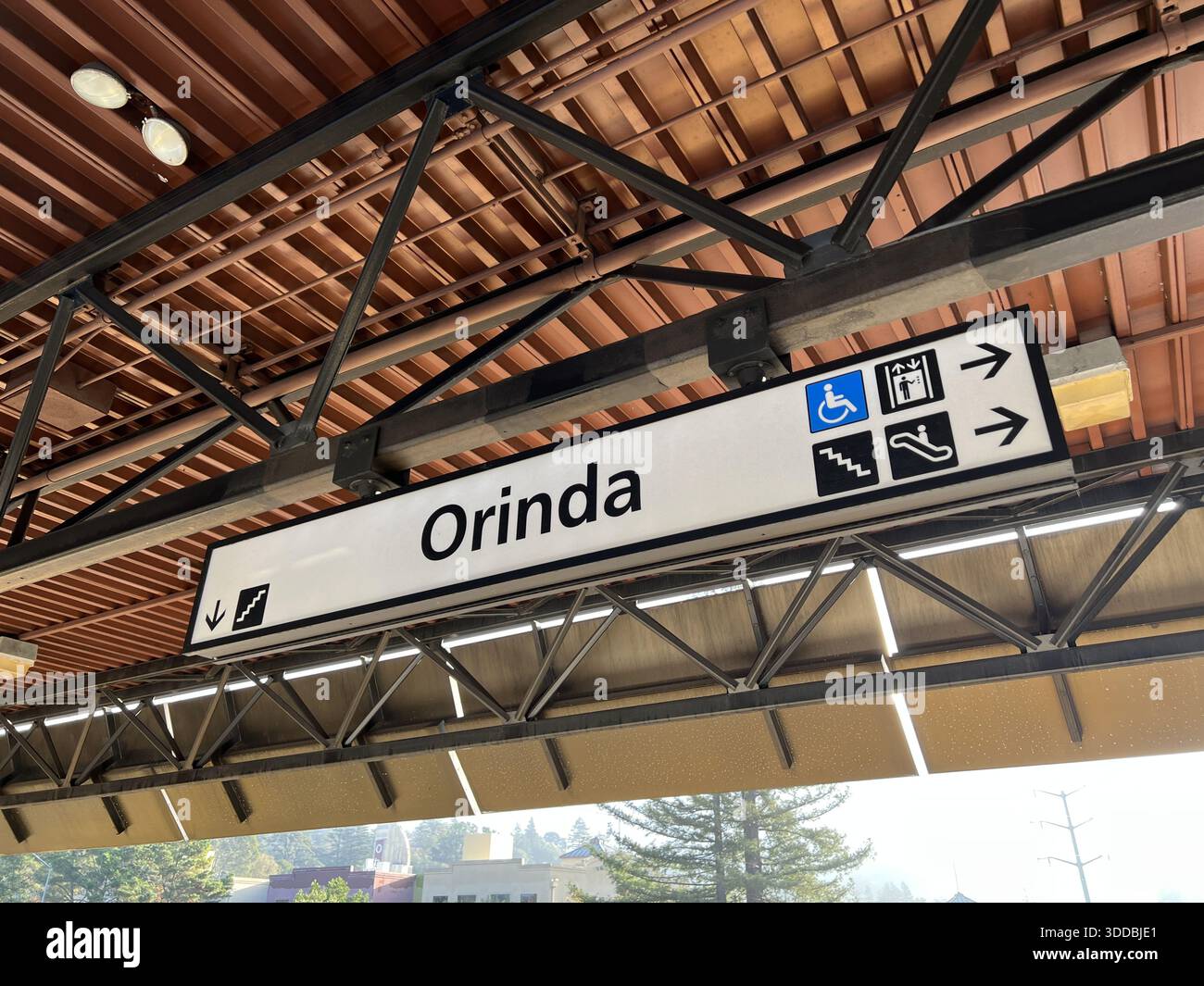 Signage for the Orinda, California Bay Area Rapid Transit (BART ...