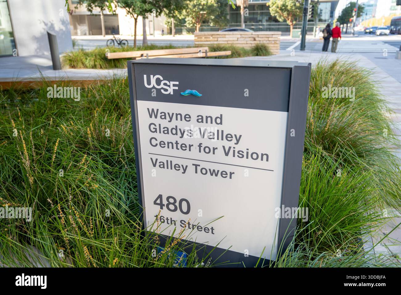 Sign for UCSF Wayne and Gladys Valley Center for Vision at Valley Tower ...