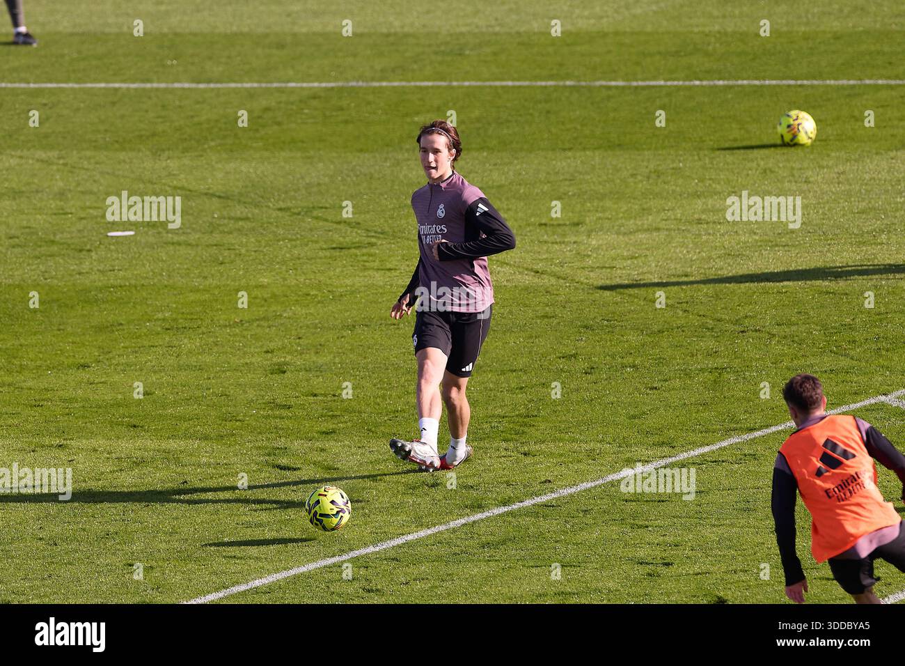Joan Martinez of Real Madrid CF seen in action during the open doors ...