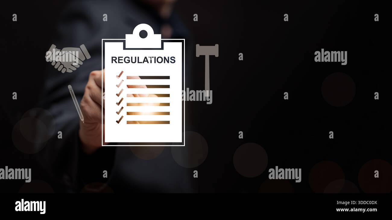 Business regulations and compliance concept with an approved legal ...