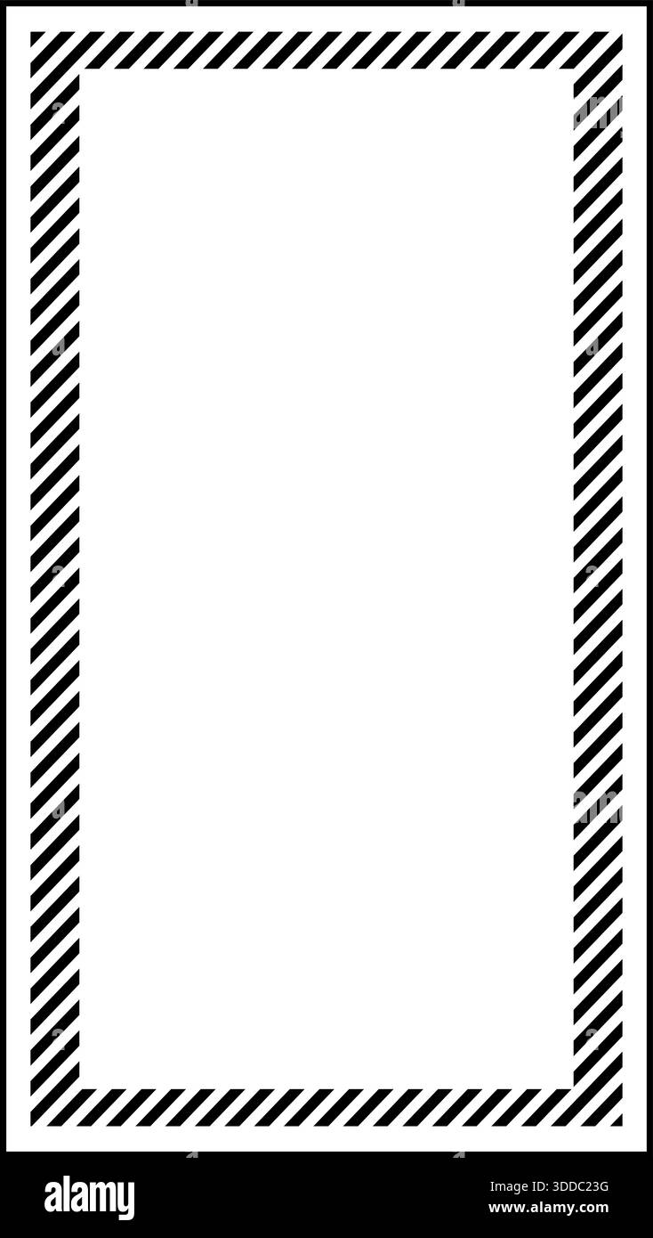 Vertical rectangle background with thin black and empty diagonal ...