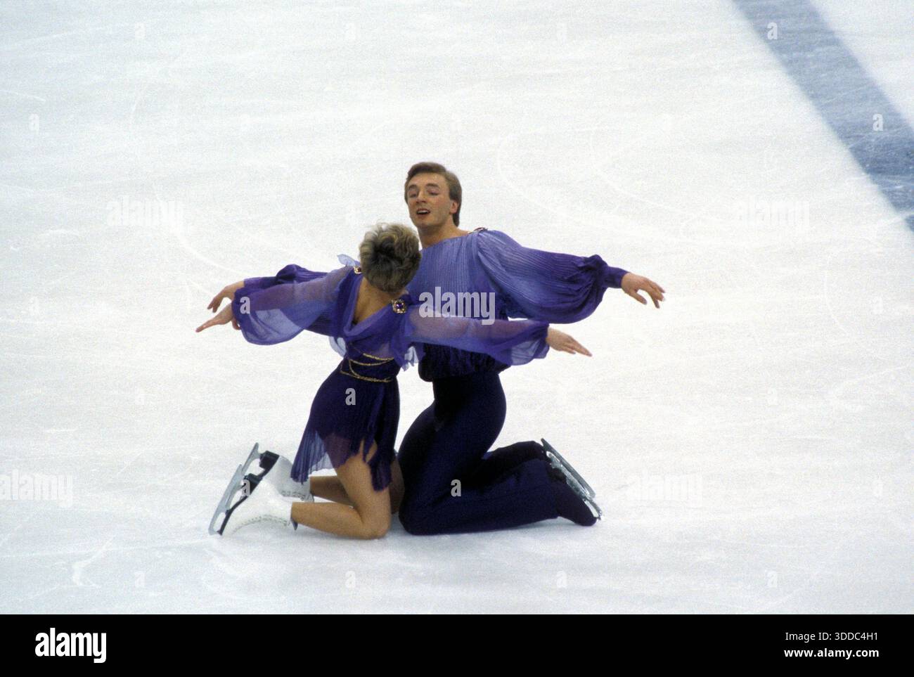 14.02.1984 Sarajevo, Yugoslavia. British Figure skaters Jayne Torvill ...