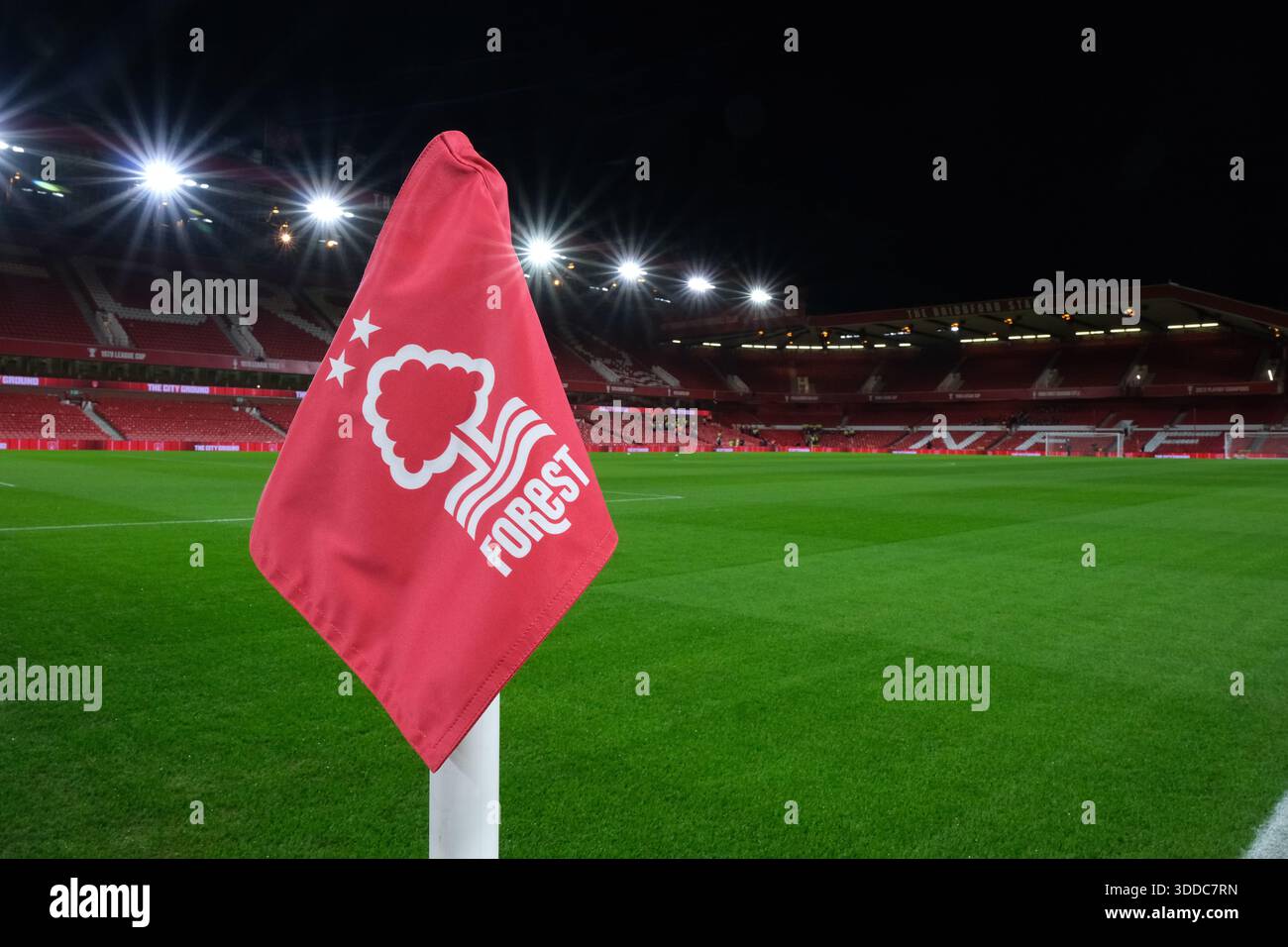 Nottingham Forest corner flag prior to kick off during the Premier ...