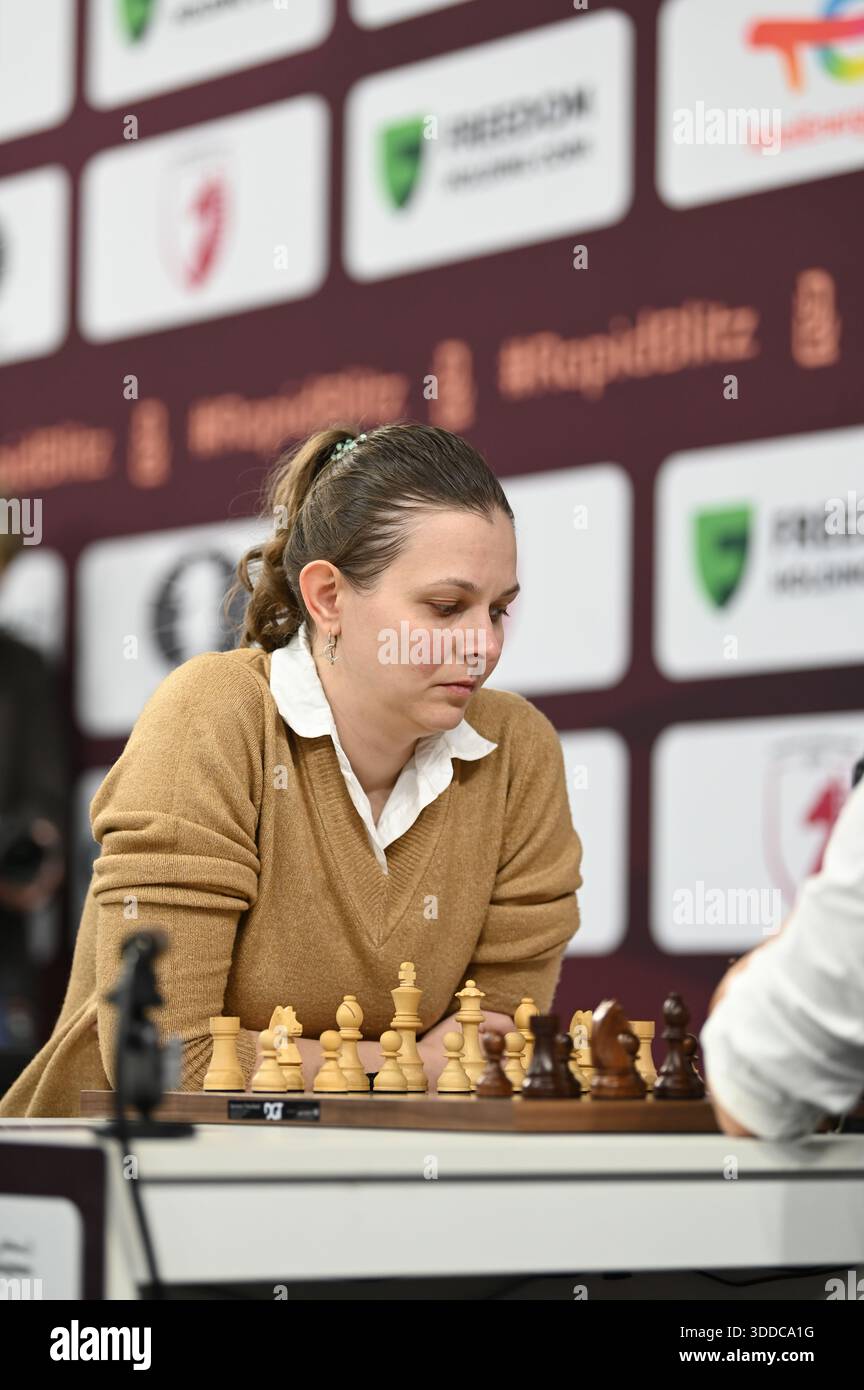 Doha, Qatar – 30 December 2025: Anna Muzychuk of Ukraine during her ...