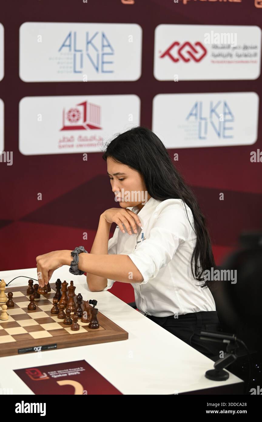 Doha, Qatar – 30 December 2025: Bibisara Assaubayeva of Kazakhstan ...